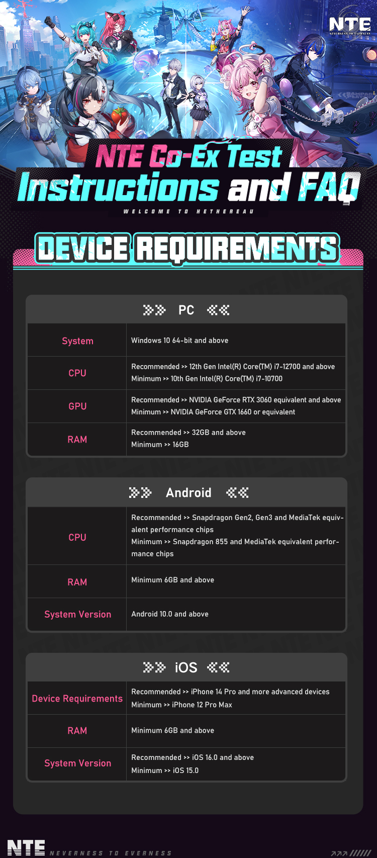 NTE Co-Ex Test Now Recruiting-NTE (Neverness to Everness) Official ...