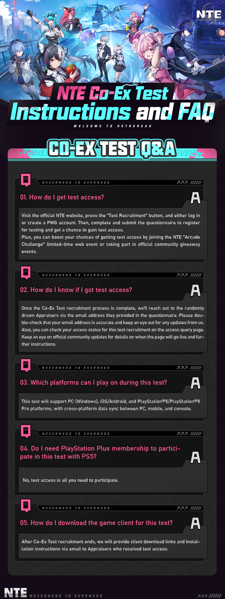 NTE Co-Ex Test Now Recruiting-NTE (Neverness to Everness) Official ...